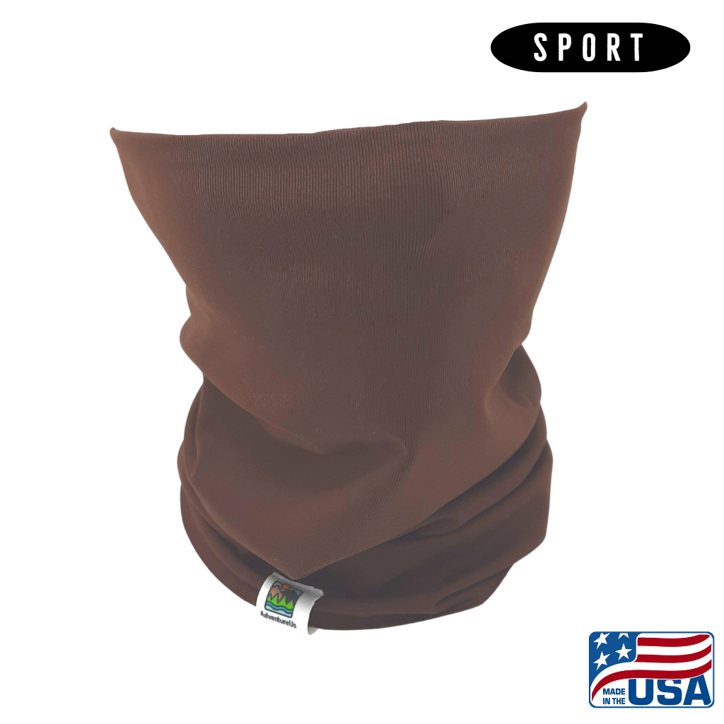 Brown - Performance Sport Neck Gaiter - Large and Extra Large Sizes ...