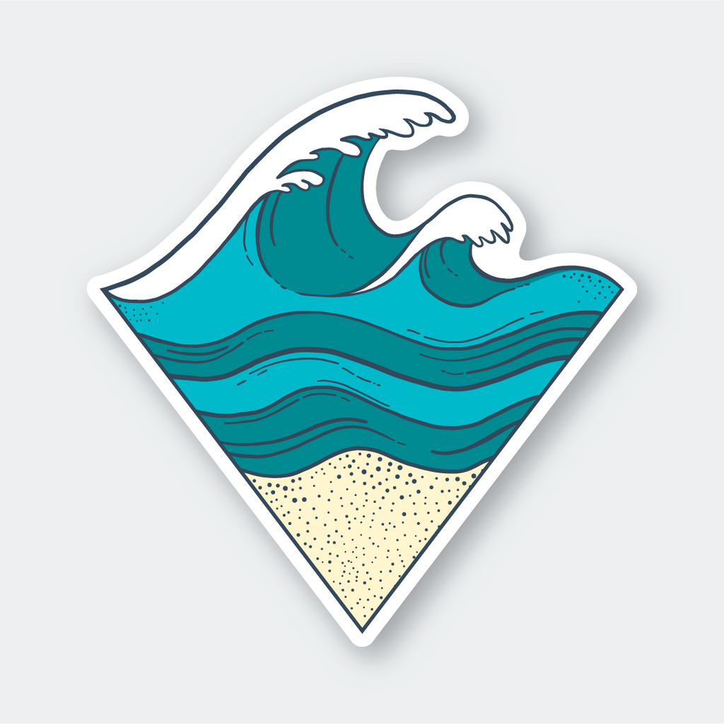 Sand & Waves Sticker – AdventureUs